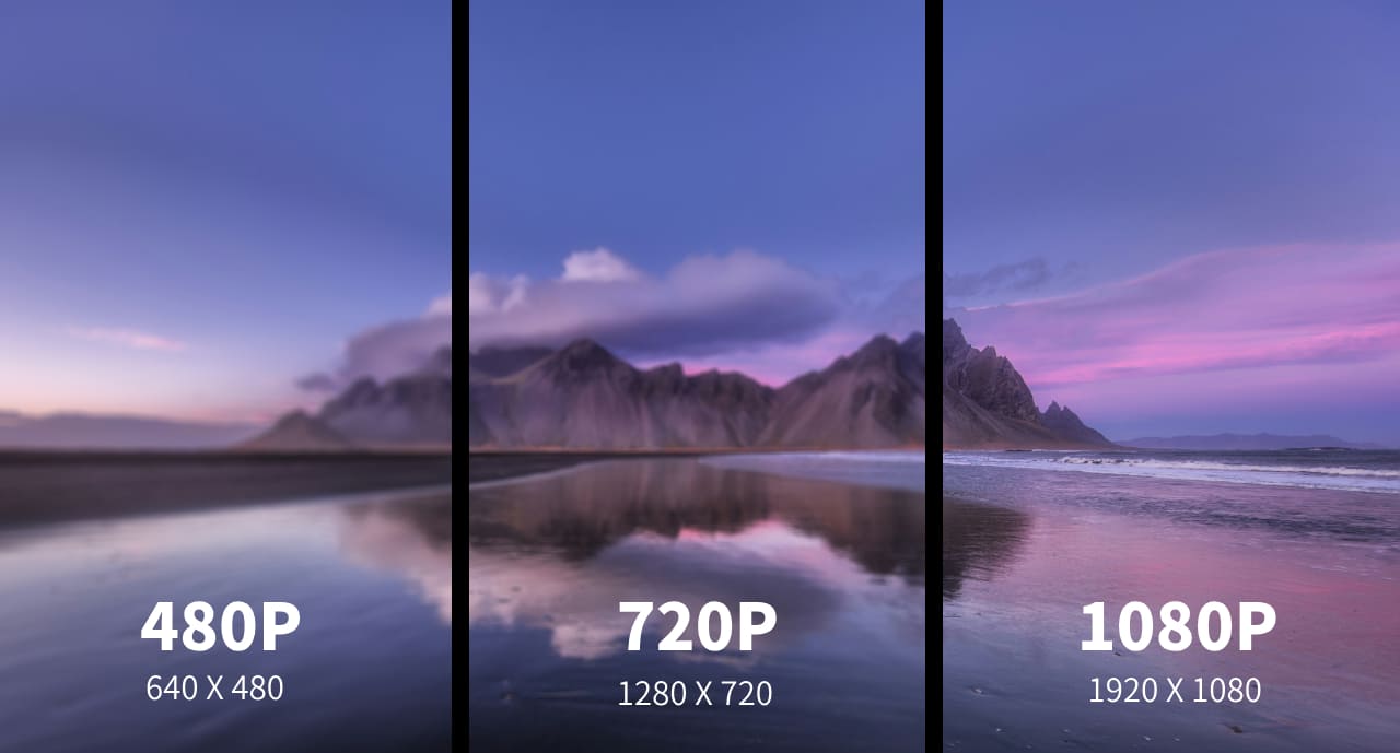 Pixel Progression 480p Vs 720p Vs 1080p Pixel Progression 480p Vs 720p Vs 1080p